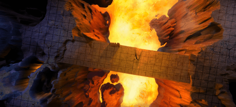 Bridge Over Lava - Dynamic Dungeons - Arkenforge Tabletop