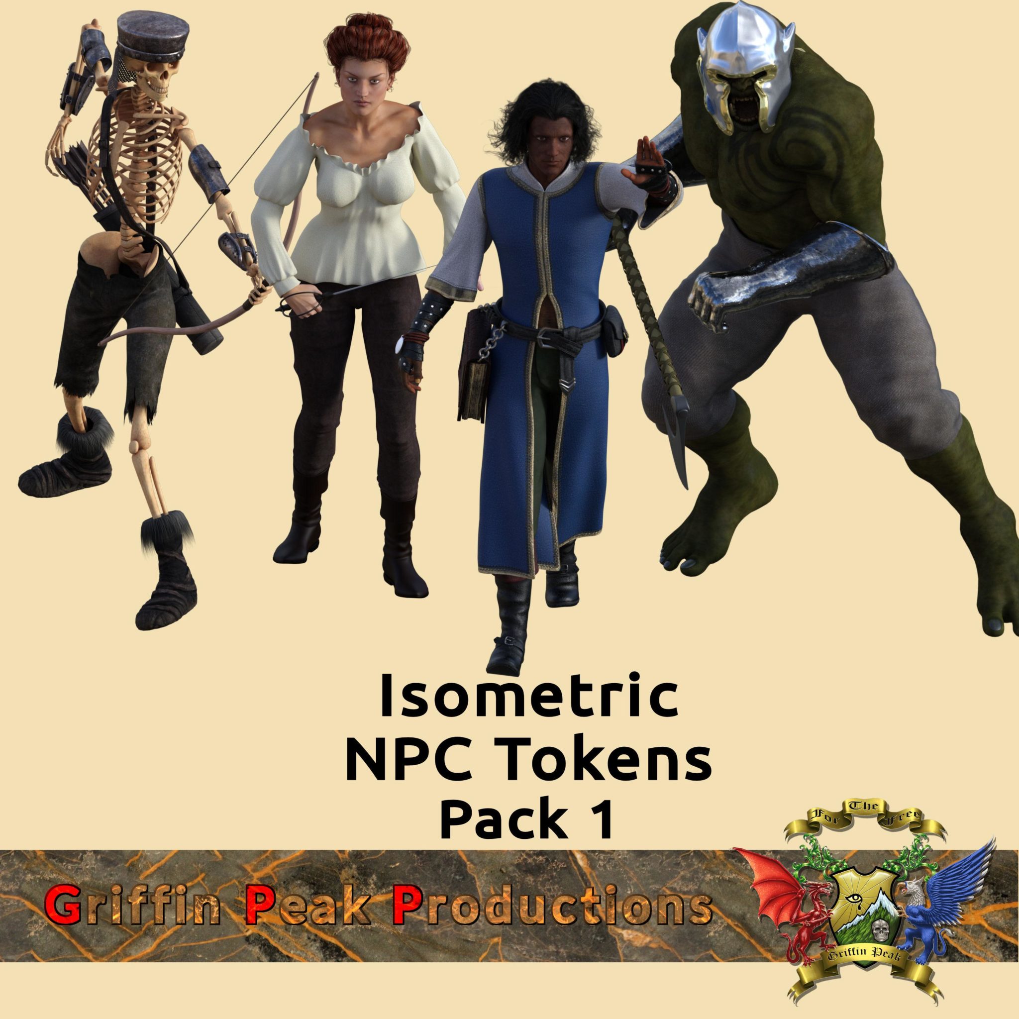 Isometric NPC Tokens 1 GPP - Arkenforge Tabletop